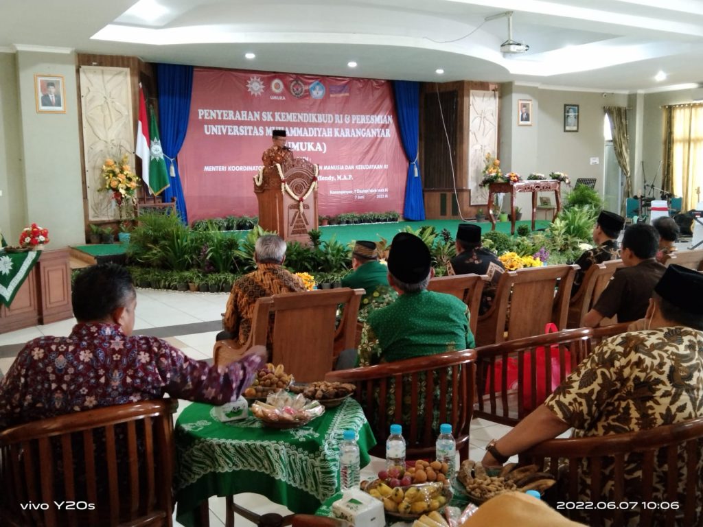 Dapatkan Ijin dari Kemendikbudikti, UM Karanganyar (UMUKA) Resmi Beroperasi | Muhammadiyah Jateng