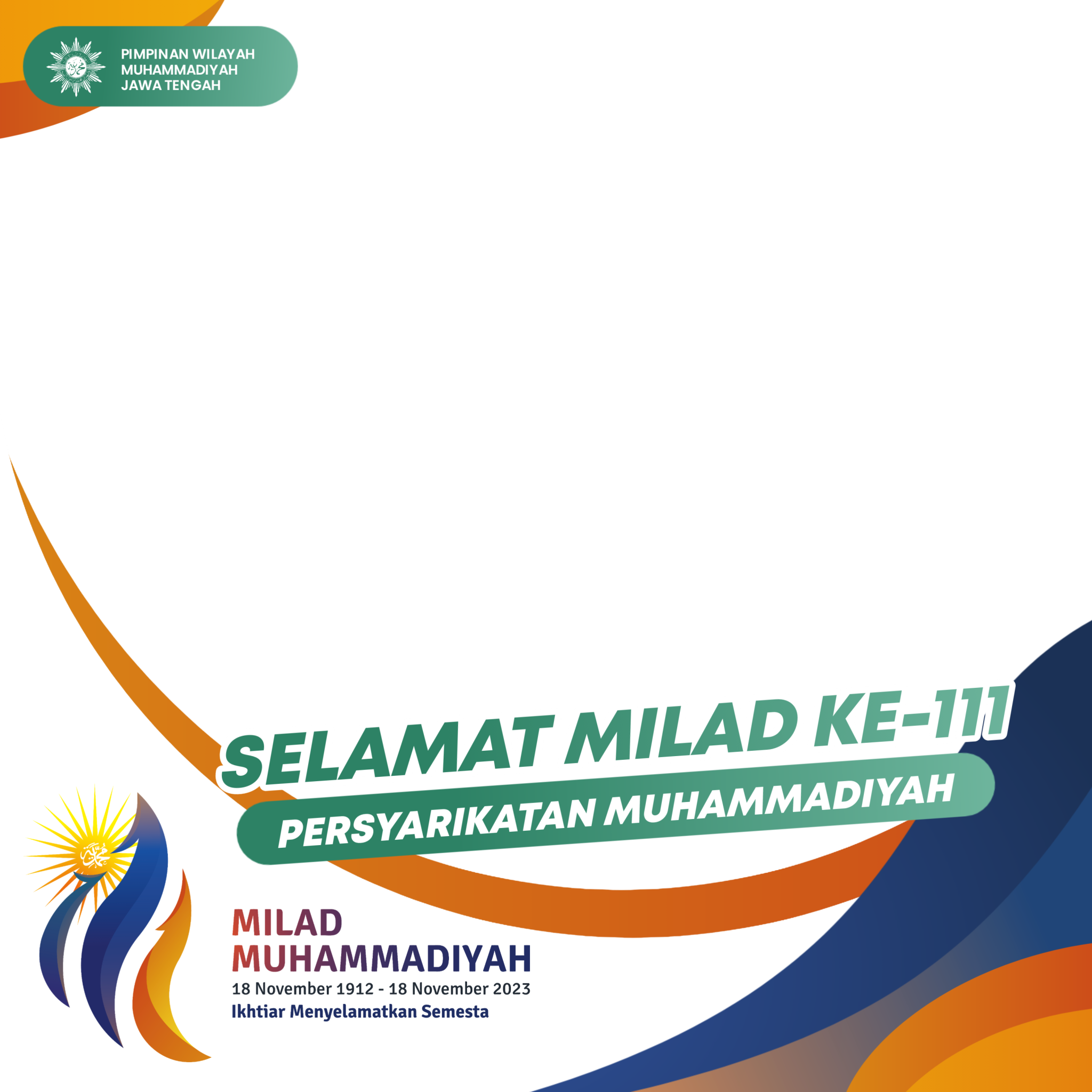 Twibbon Milad 111 Tahun Muhammadiyah | Muhammadiyah Jateng
