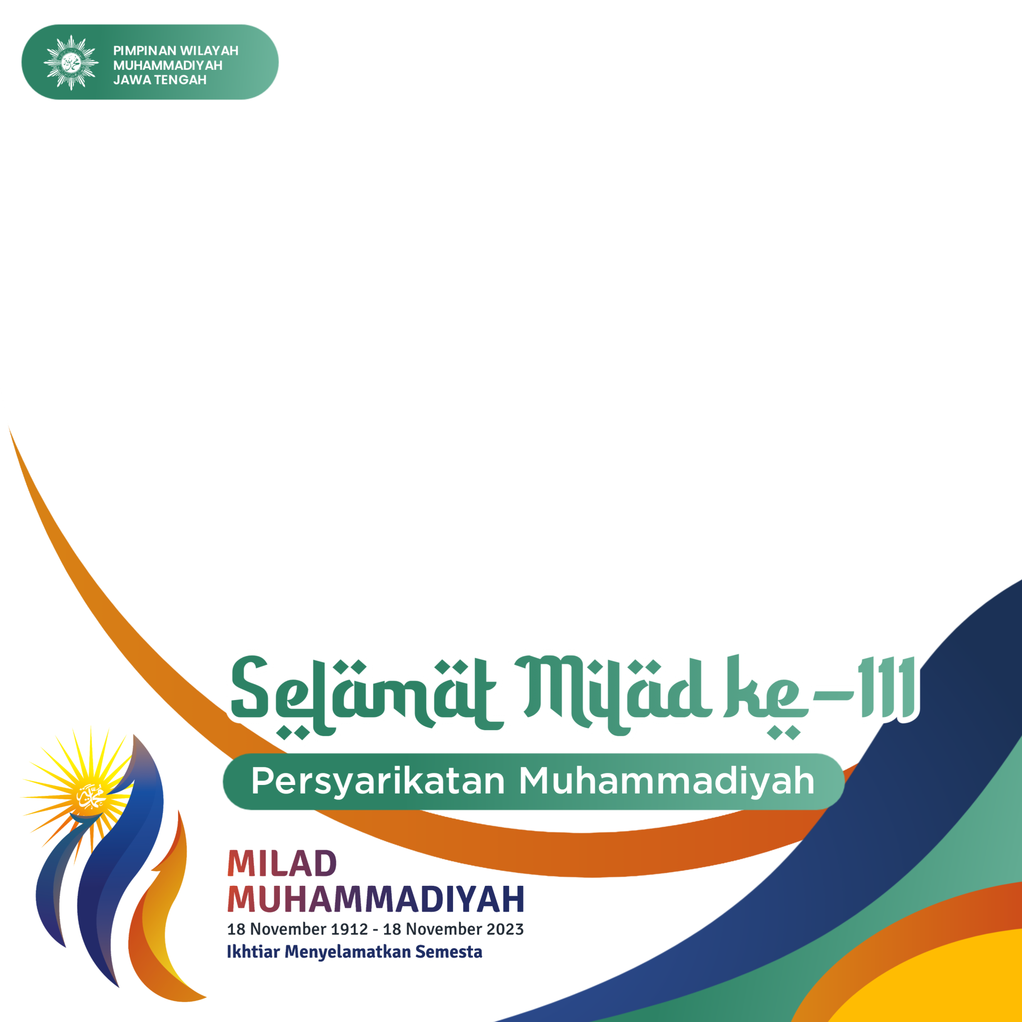 Twibbon Milad 111 Tahun Muhammadiyah | Muhammadiyah Jateng